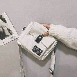 Women Simple Canvas Phone Bag Shoulder Bag