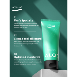 Anan Gold Pure Aloe Vera Men's Refreshing Oil Control Cleansing Cream ...