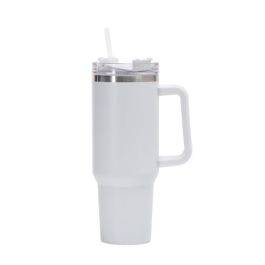 40oz Car Cup Double-Layer Vacuum Cup With Straw Handle Stainless Steel ...