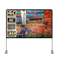 Portable Projector Screen Stand Outdoor: Movie Projection Screen 80 ...