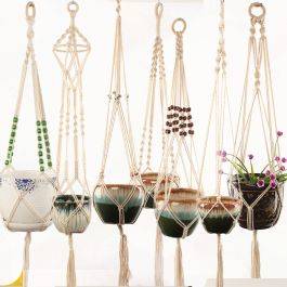 Flower pot netting gardening greenery creative models of cotton rope ...
