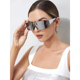 Flat Top Shield Sunglasses