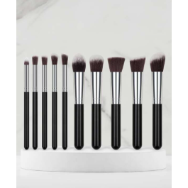 White Classic 10pcs/set 5 Large And 5 Small Makeup Brushes Including ...