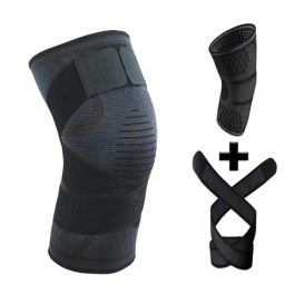 New compression band knitted sports knee pads badminton running fitness ...