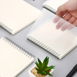 A5PP Frosted Side Flip Simple Grid Horizontal Line Blank Notepad Notebook