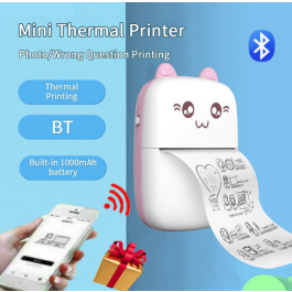 New mini portable label printer photo thermal sticker barcode handheld ...