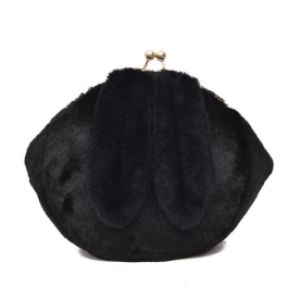 Cute Rabbit Plush Creative Shoulder Bag Phone Bag Chain Shell Crossbody ...