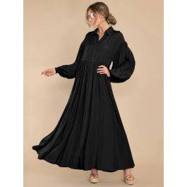 Long solid color dress