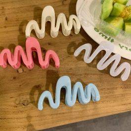 Color niche design sense wave back of the head coiffure shark clip hair ...