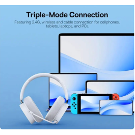 Baseus GH02 Gaming Wireless Headphone with Mic Over-Ear Headphones ...