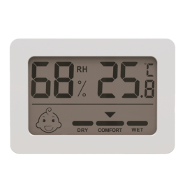 Home indoor mini smiley face electronic temperature and humidity meter ...