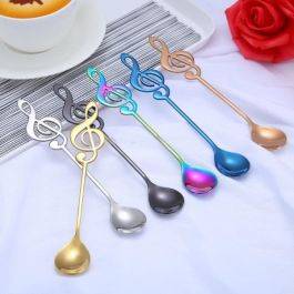 Creative Musical Note Spoon Coffee Stirring Scoop Stainless Steel ...